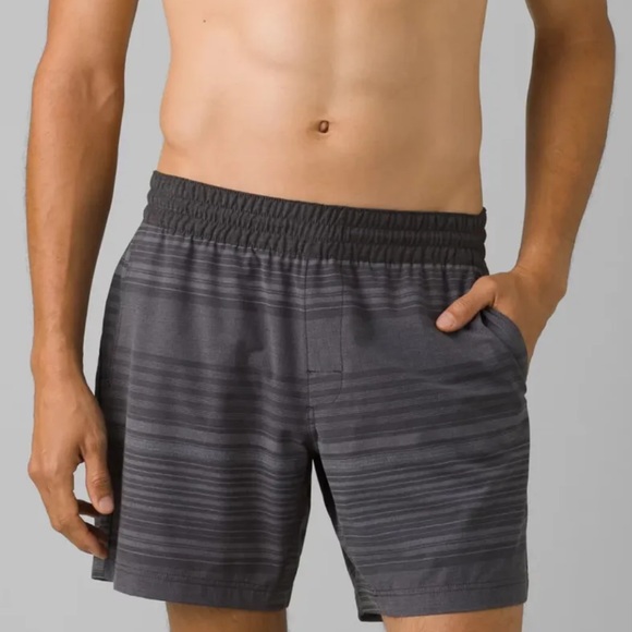 Prana | Shorts | Prana Mens Slope Shorts Charcoal Gray Stripe ...